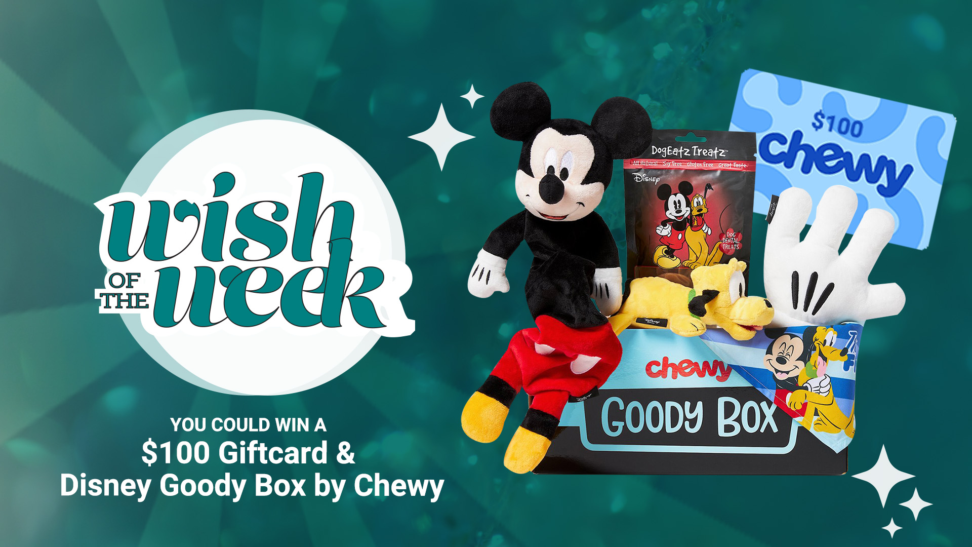 Wish of the Week $100 Gift Card & Disney Goody Box by Chewy - Good ...